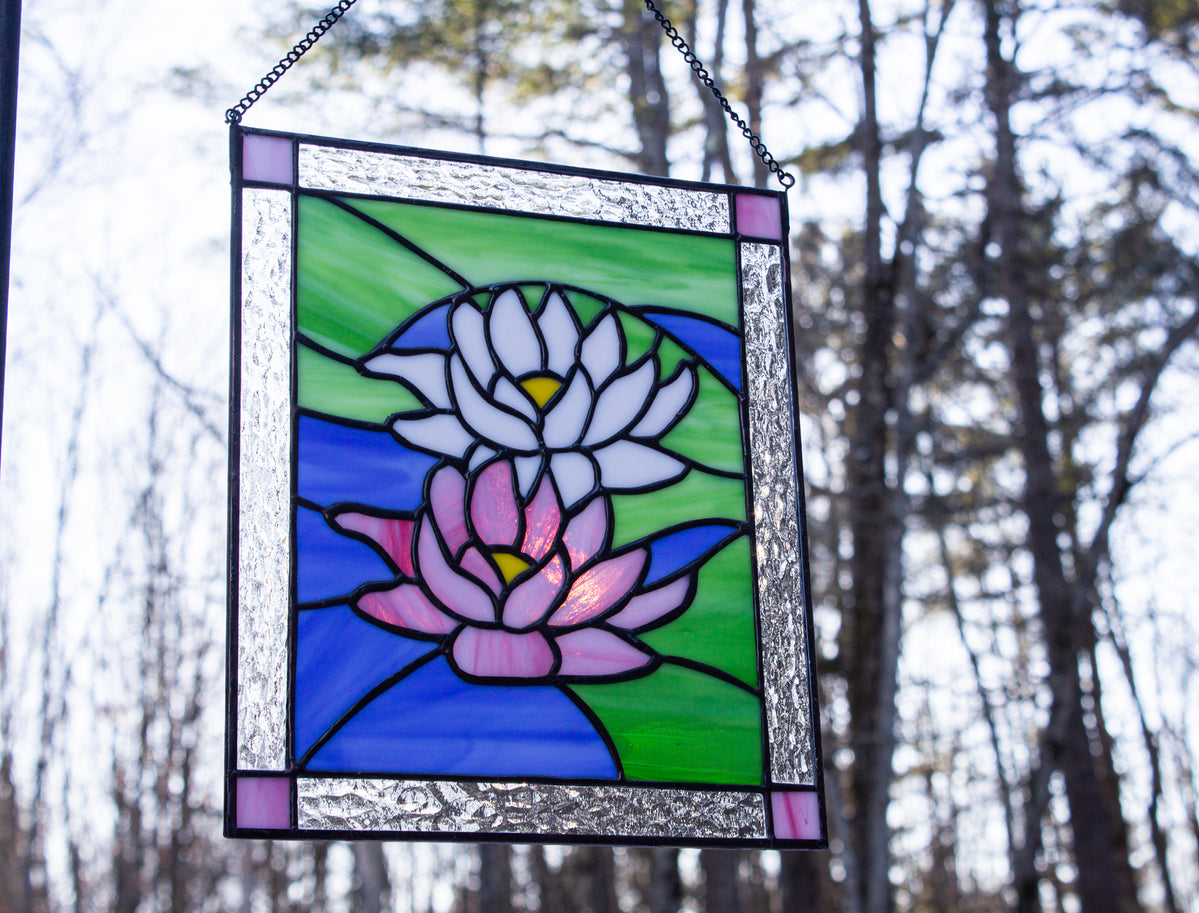 Water Lilly stained-Glass — Mainely Woodworks
